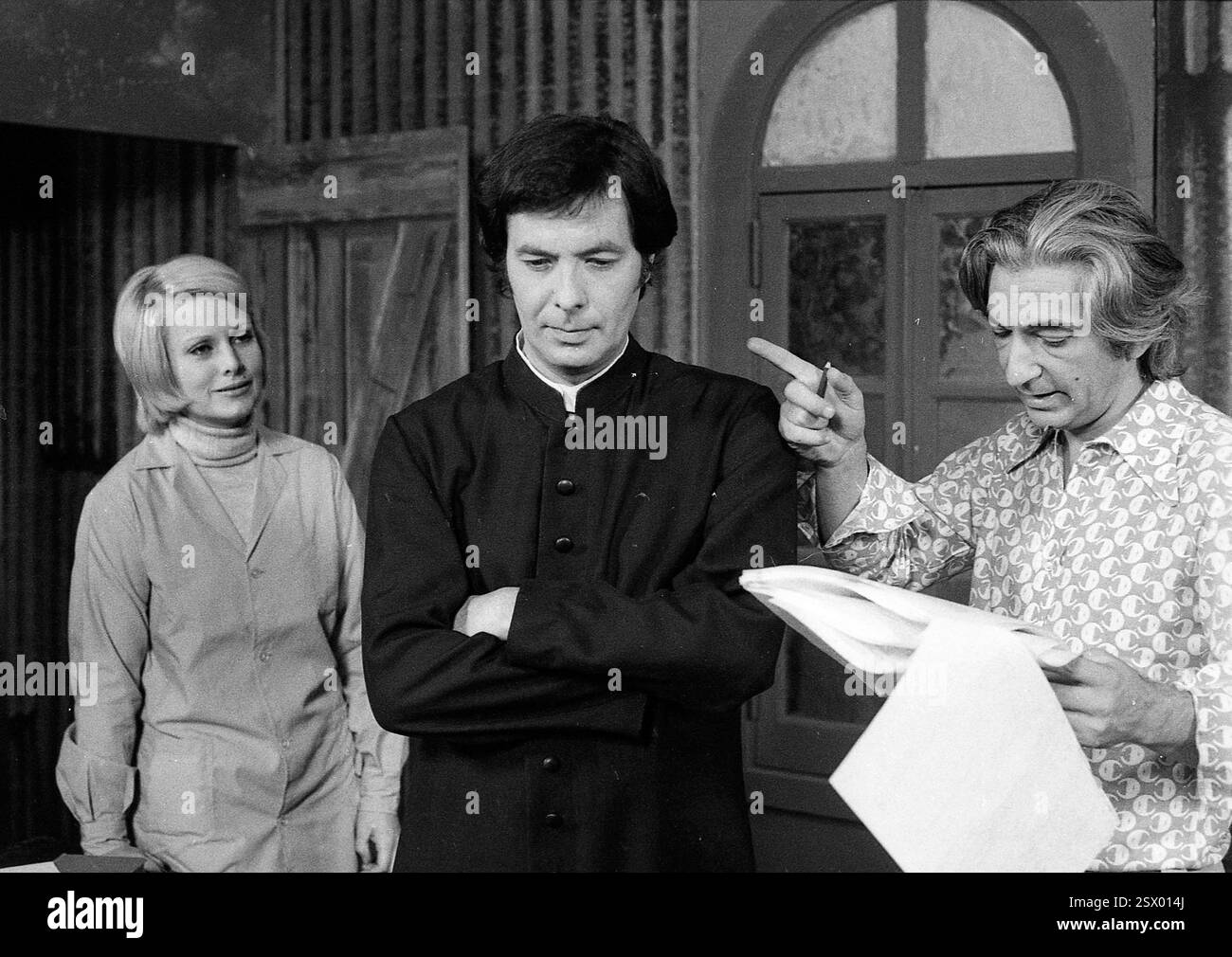 Argentine TV director Francisco Guerrero gives instructions to ...