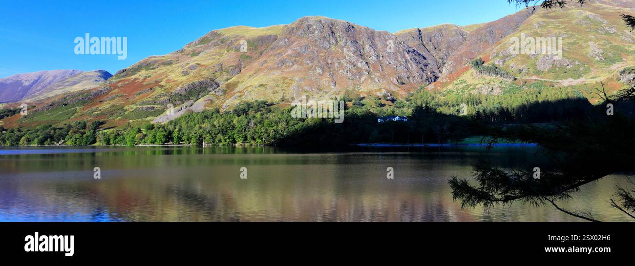 Reflections of the Buttermere Fells in Buttermere, Lake District ...