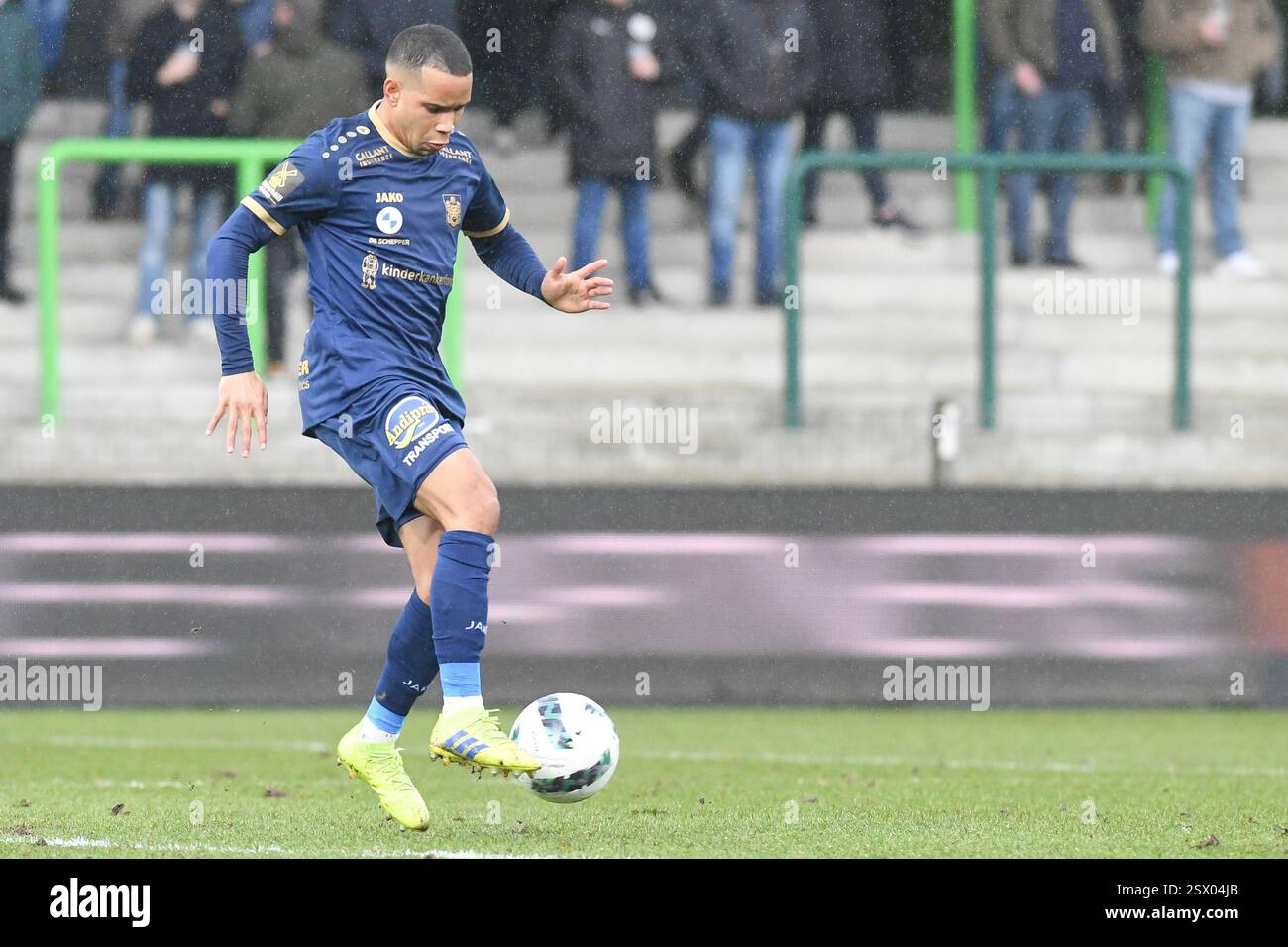 Beveren's Kurt Abrahams pictured in action during a soccer match ...