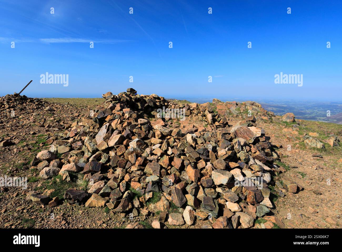 Summit cairn of Red Pike fell above Buttermere, Lake District National ...