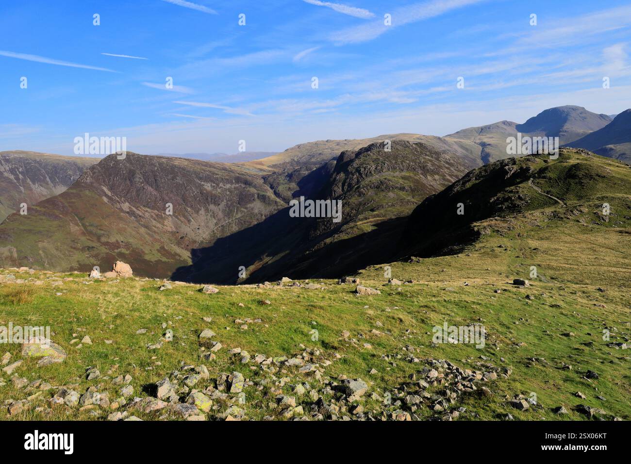 View to Haystacks fell above Buttermere, Lake District National Park ...