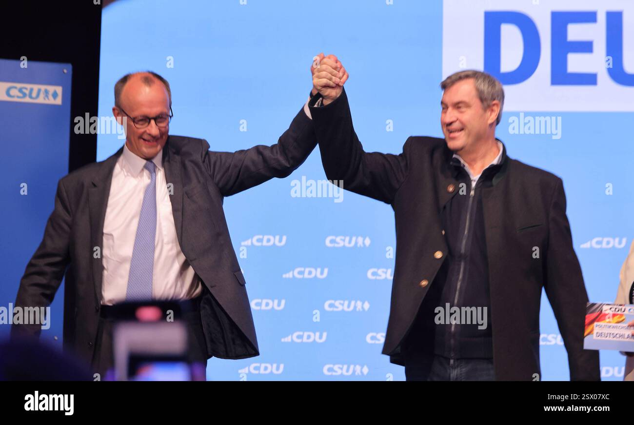Bundestagswahl 2025 CDU und CSU 22.02.2025, Germany, Muenchen, Bayern ...