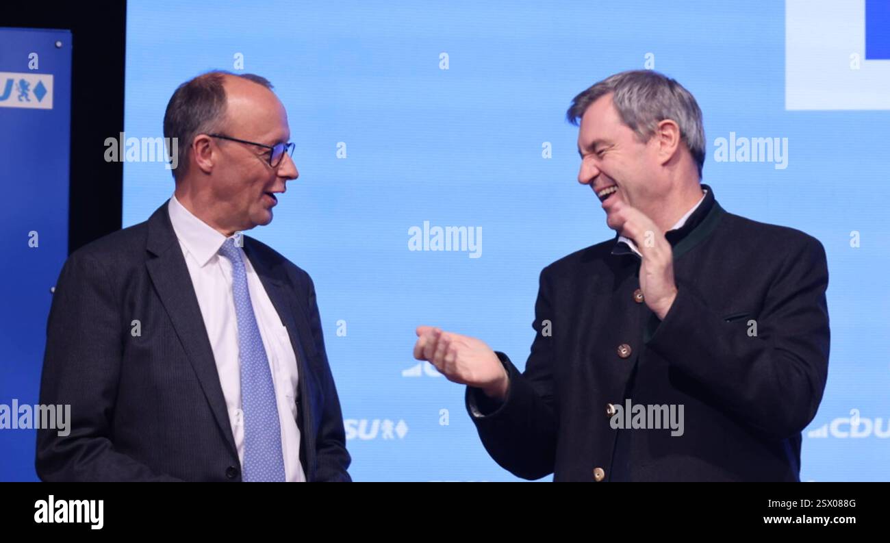 Bundestagswahl 2025 CDU und CSU 22.02.2025, Germany, Muenchen, Bayern ...