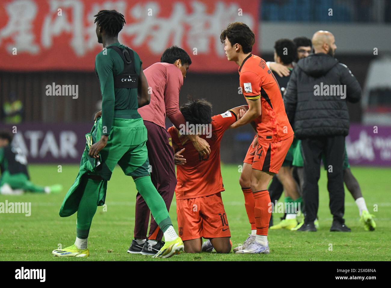 Shenzhen, China. 22 February, 2025. Jiwen Kuai #10 of China during the 2025 AFC U20 Asian Cup ...