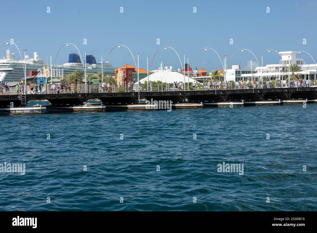 The Queen Emma Bridge is a floating pontoon bridge that connects the ...