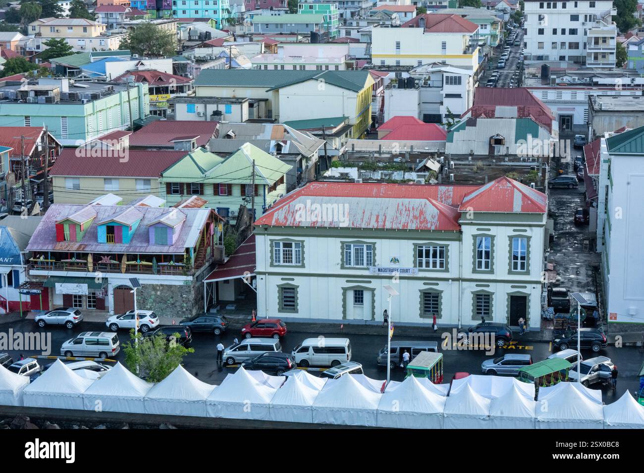 Port of Roseau Dominica Stock Photo - Alamy