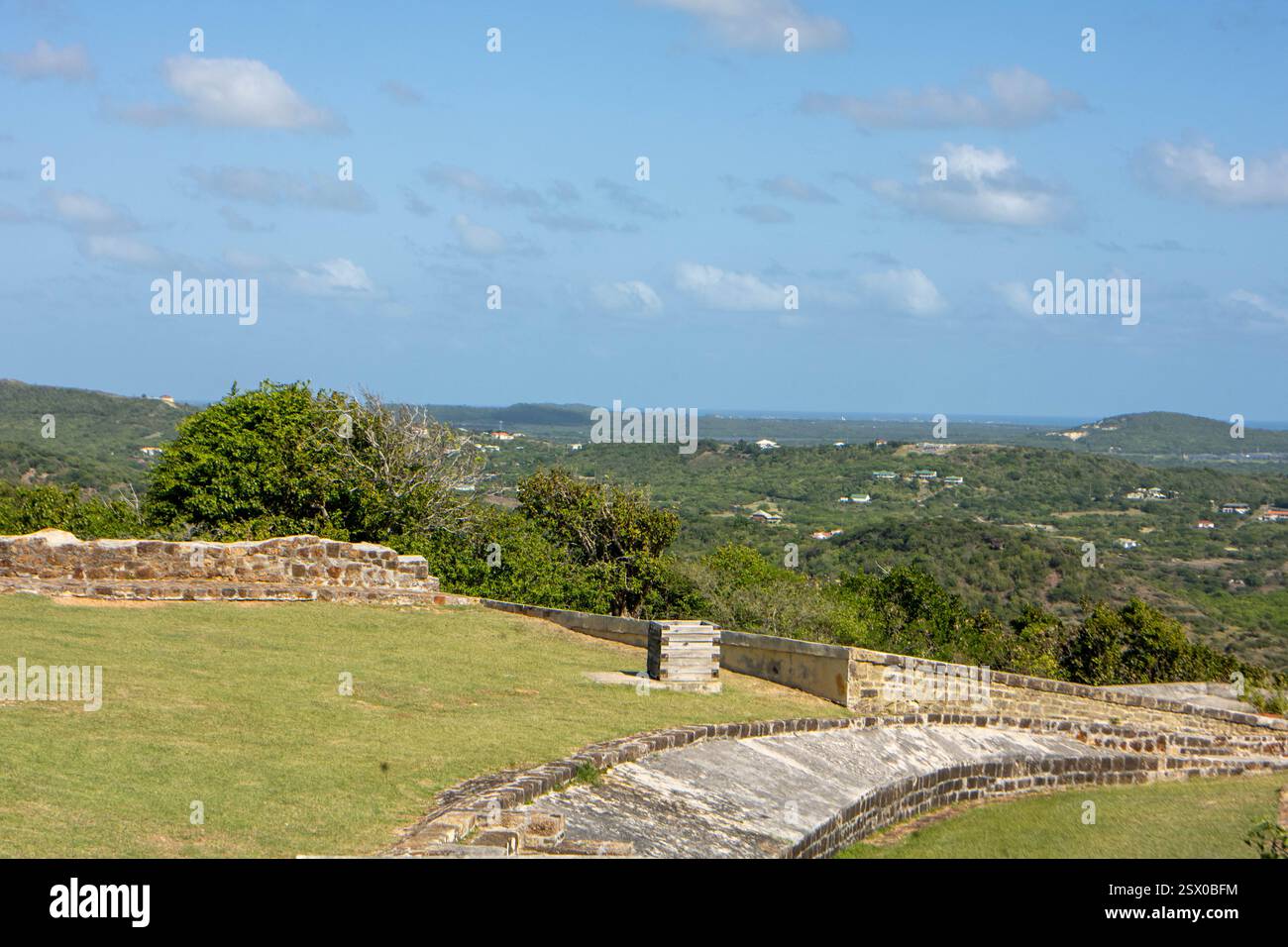 View from The Blockhouse in Antigua is a historic military structure ...