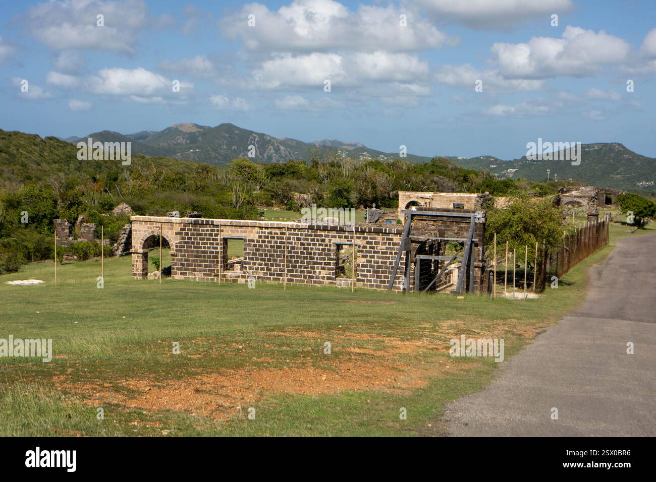 Part of The Blockhouse in Antigua a historic military structure located ...