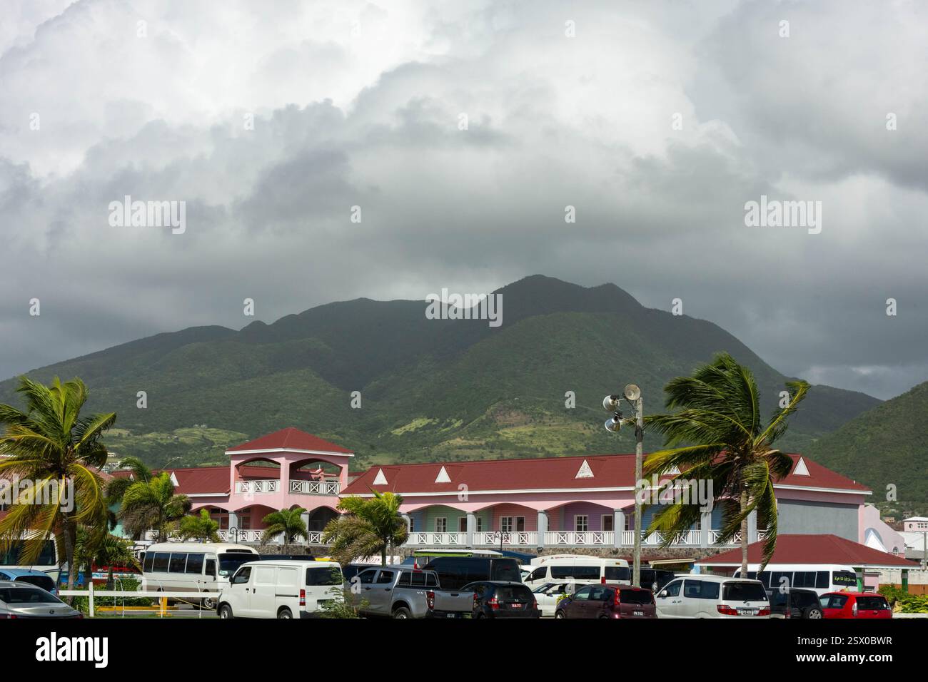 View from Port Zante, Basseterre, St Kitts Stock Photo - Alamy