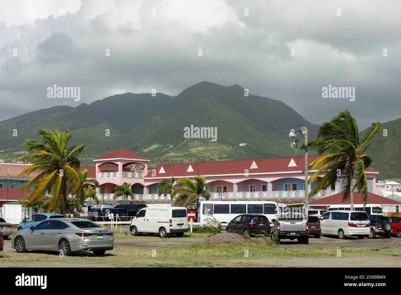 View from Port Zante, Basseterre, St Kitts Stock Photo - Alamy