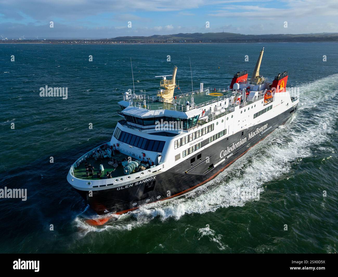 Troon, Scotland, UK. 22nd February, 2025. The MV Glen Sannox passenger ...