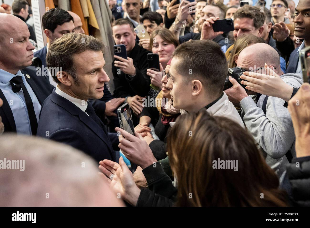 Paris, France. 22nd Feb, 2025. France's President Emmanuel Macron ...