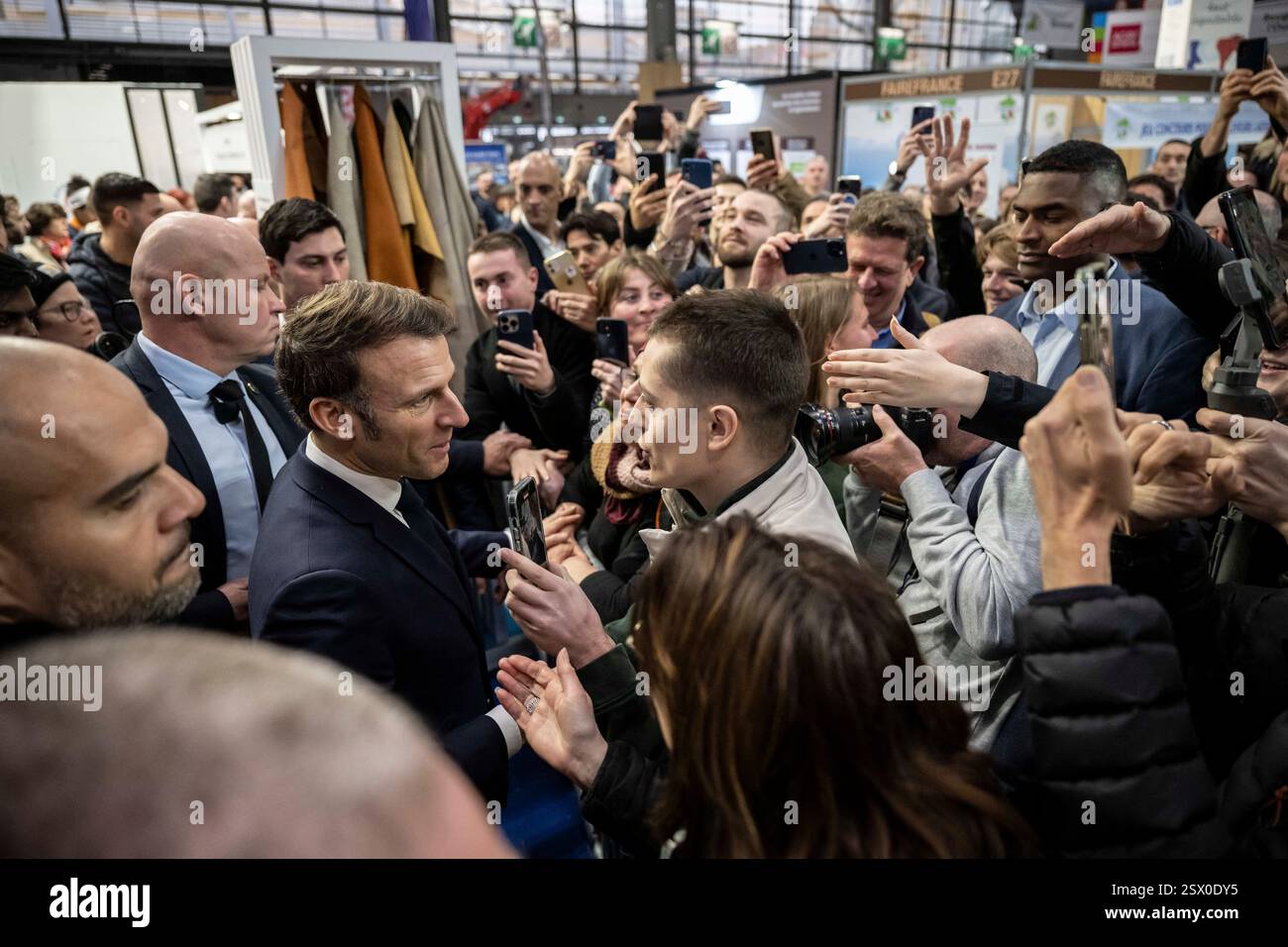 Paris, France. 22nd Feb, 2025. France's President Emmanuel Macron ...