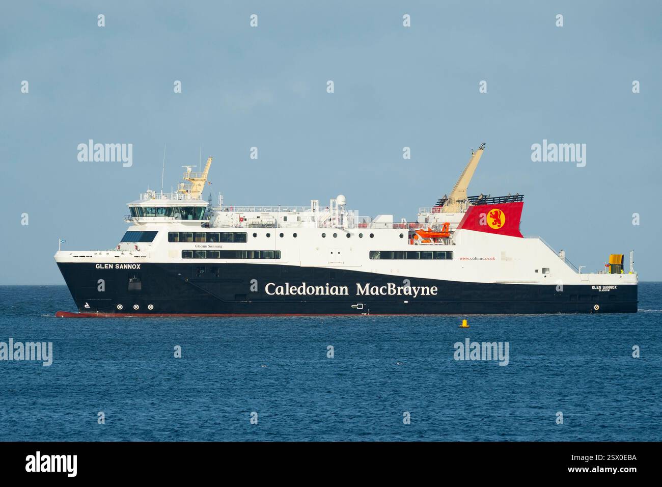MV Glen Sannox arrives at Troon Ferry Terminal from Brodick on Arran ...