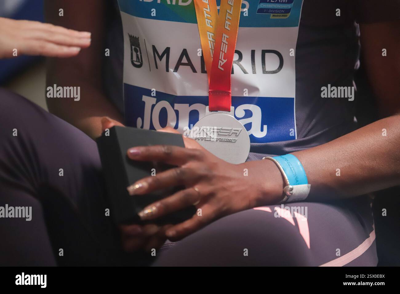 Madrid, Spain, 22nd February, 2025: The silver medal of the women's ...