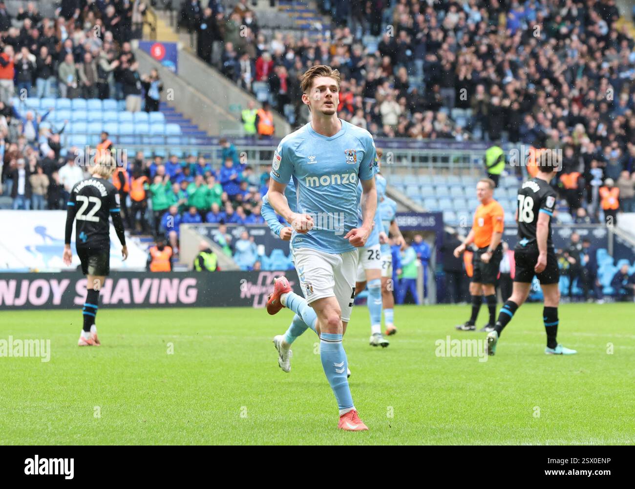 Coventry City's Jack Rudoni celebrates scoring their side's first goal ...