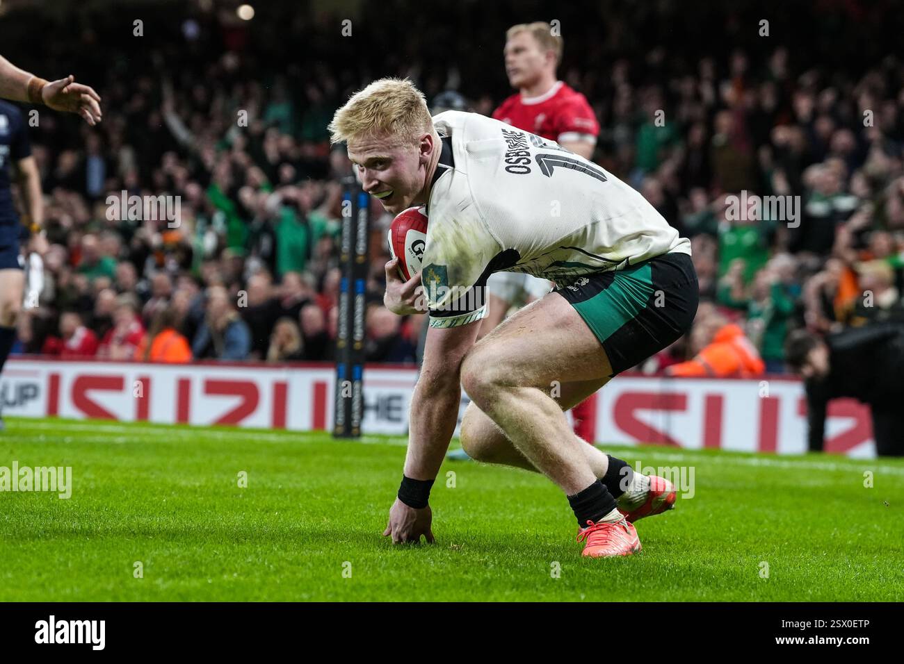 during the 2025 Guinness 6 Nations match Wales vs Ireland at Principality Stadium, Cardiff ...