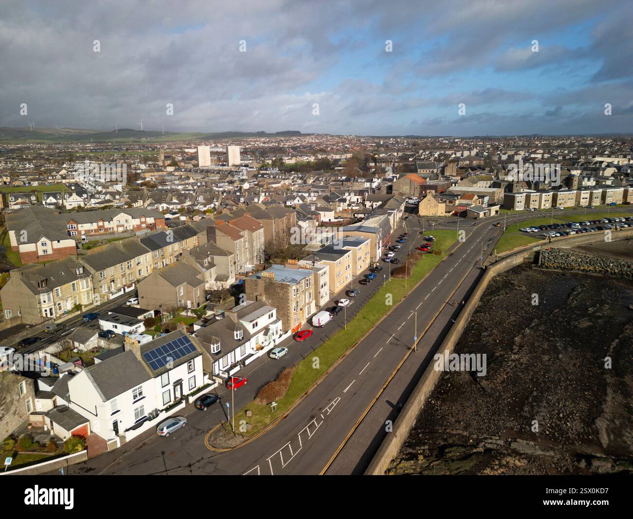 Aerial view of Saltcoats town, Ayrshire, Scotland, UK Stock Photo - Alamy