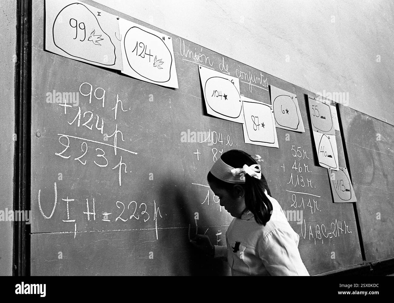 Math class at primary school, Buenos Aires, Argentina, April 16, 1968 ...