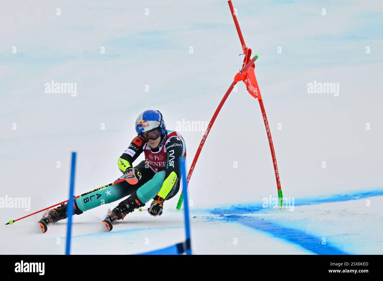 Sestriere, Italy. 22nd Feb, 2025. Lara Colturi (ALB) 6° place during AUDI FIS Ski World Cup ...