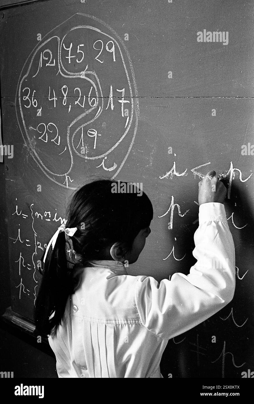 Math class at primary school, Buenos Aires, Argentina, April 16, 1968 ...