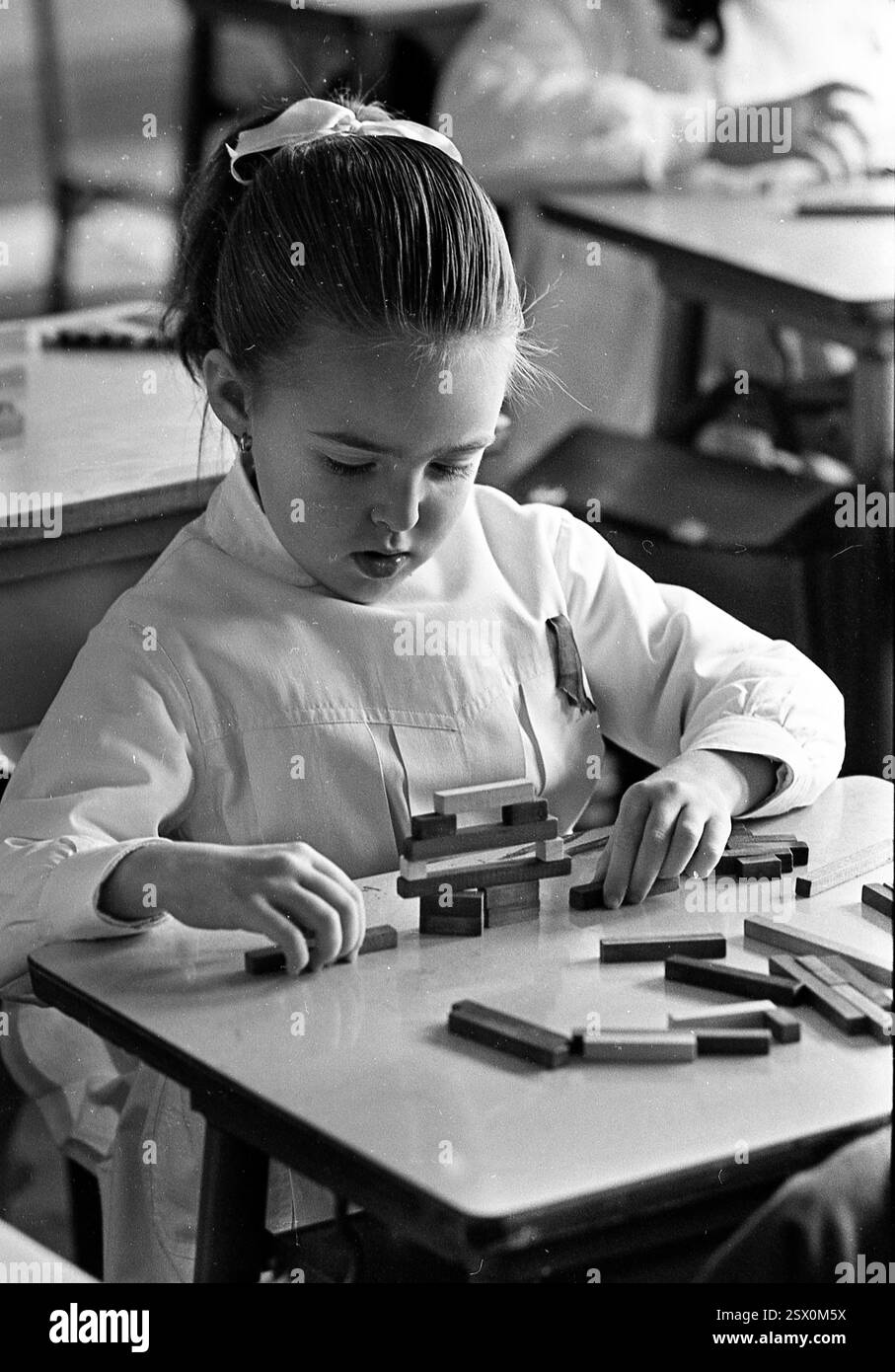 Math class at primary school, Buenos Aires, Argentina, April 16, 1968 ...