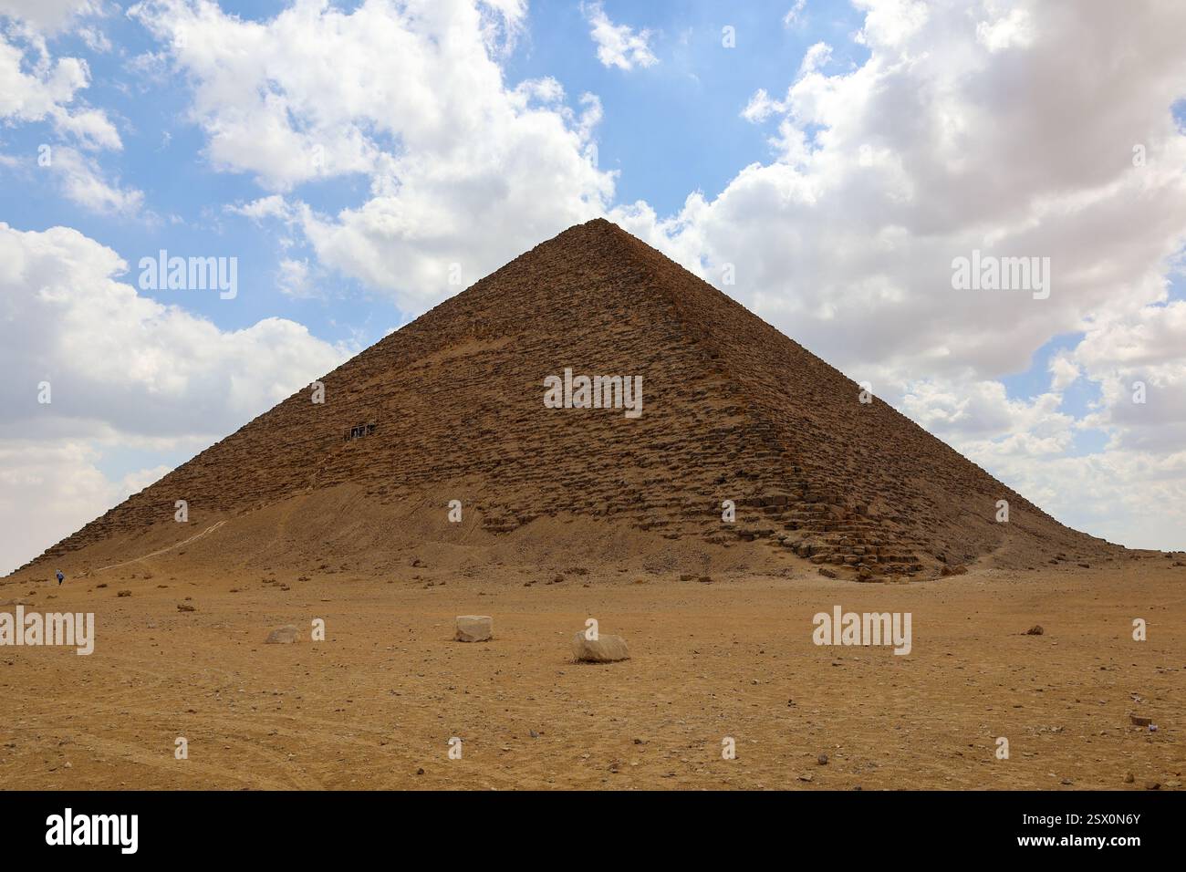 close view of red pyramid of snefru in Dahshur called the north pyramid ...