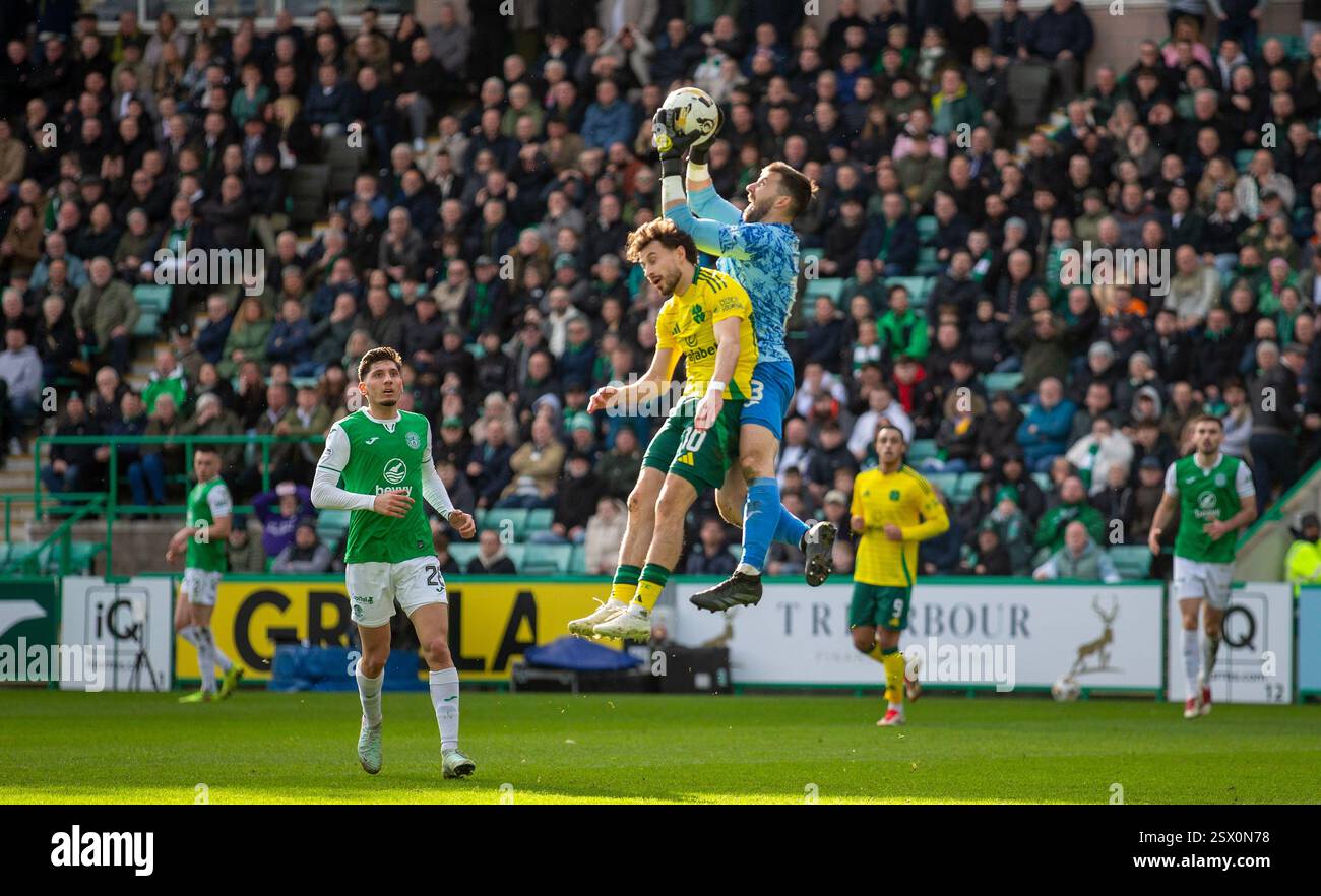 22nd February 2025; Easter Road, Edinburgh, Scotland: Scottish Premiership Football, Hibernian ...
