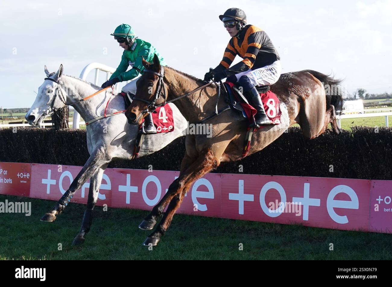 Nick Rockett ridden by Paul Townend (right) in action before going on ...