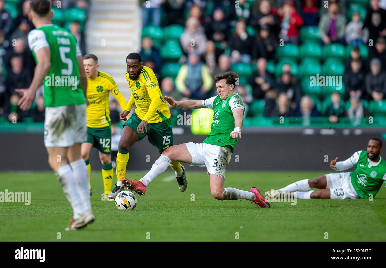22nd February 2025; Easter Road, Edinburgh, Scotland: Scottish Premiership Football, Hibernian ...