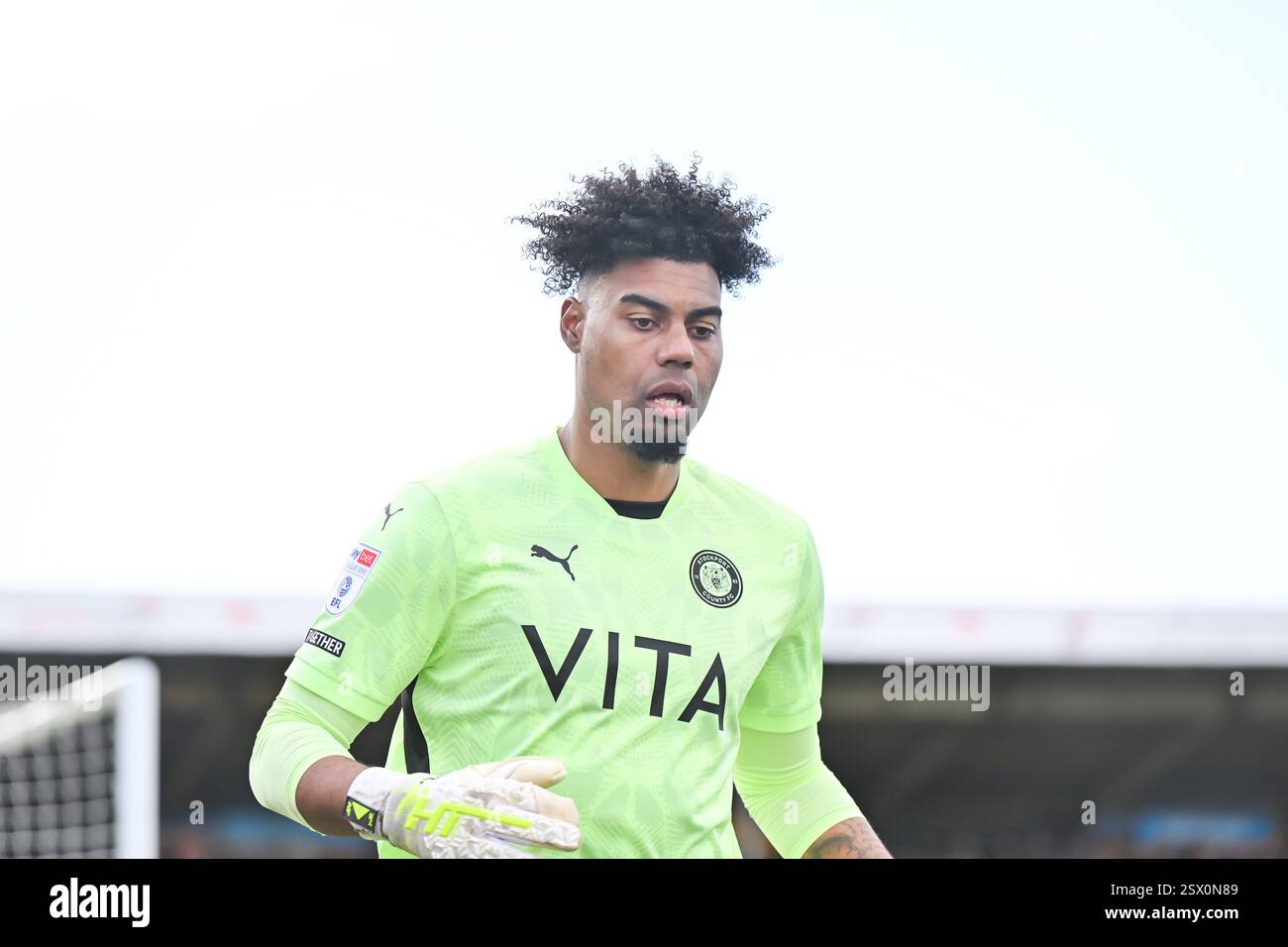 Goalkeeper Corey Addai (34 Stockport) during the Sky Bet League 1 match ...