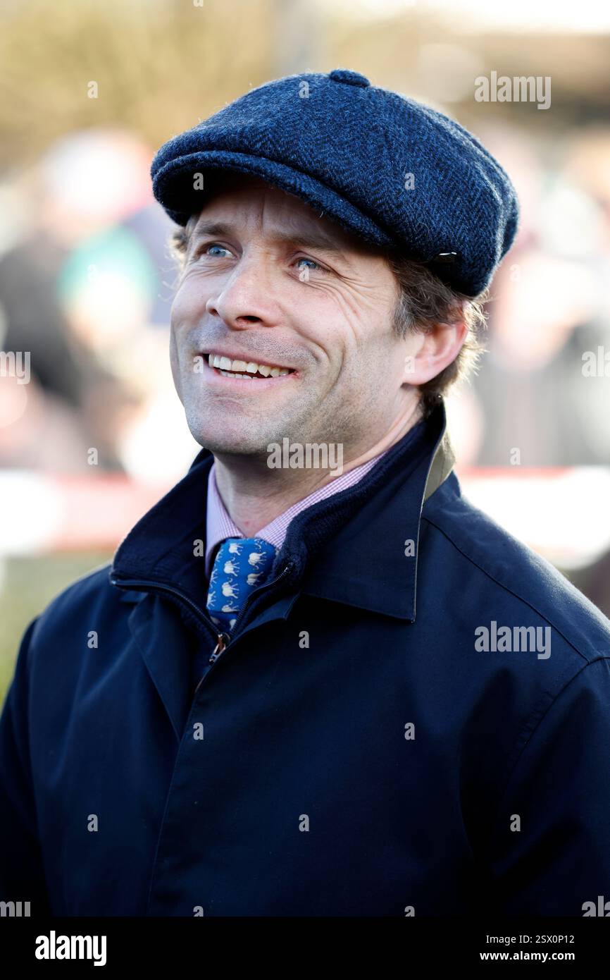 Trainer Sam Thomas at Kempton Park Racecourse, Sunbury-on-Thames ...