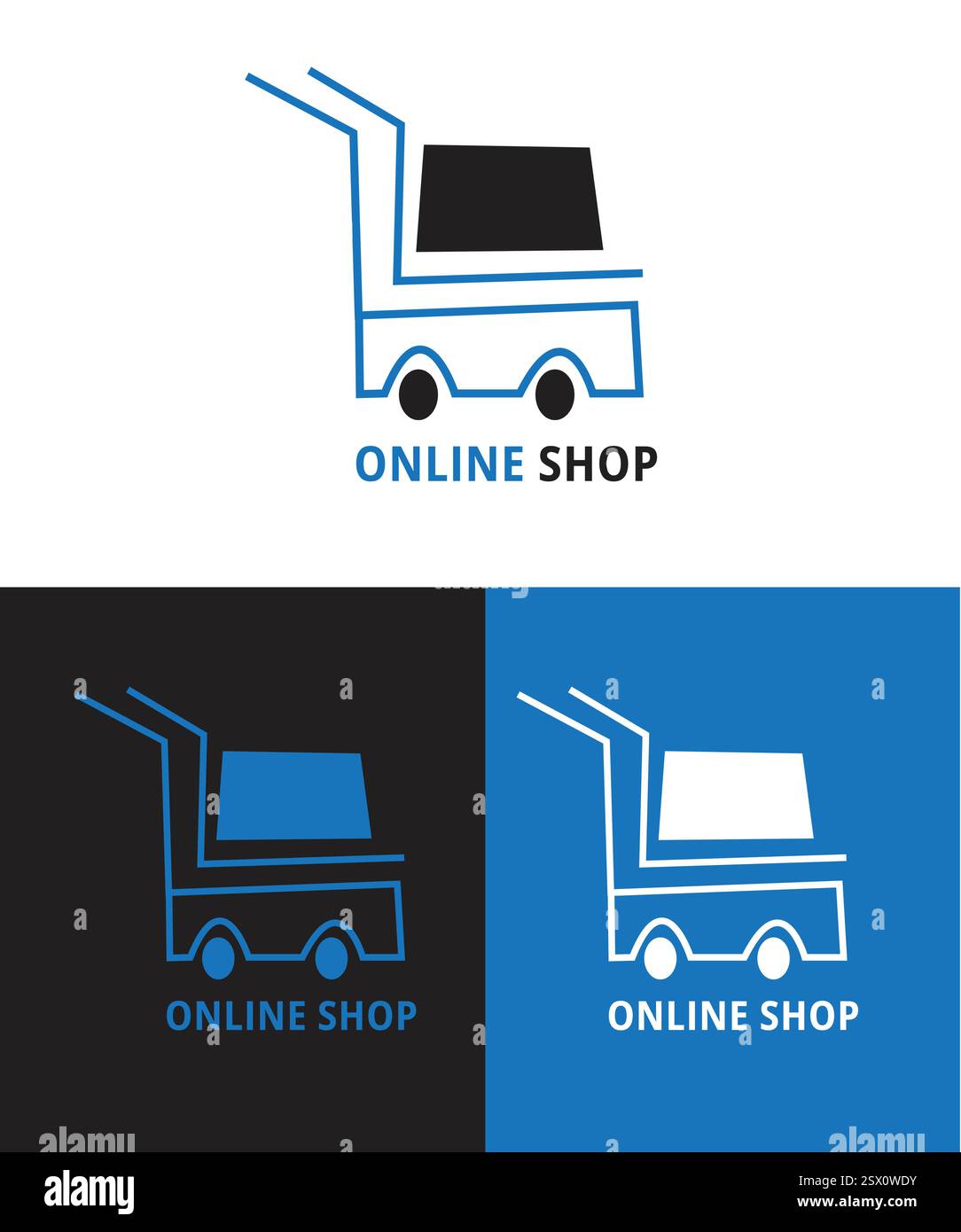 Shopping Cart Logo, Trolley Logo, Shopping Logo Design For Online Business, Vector Illustration ...