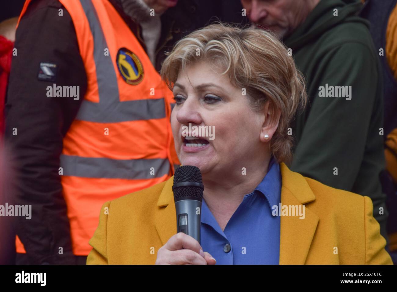 London, UK. 22nd February 2025. Labour MP EMILY THORNBERRY gives a ...