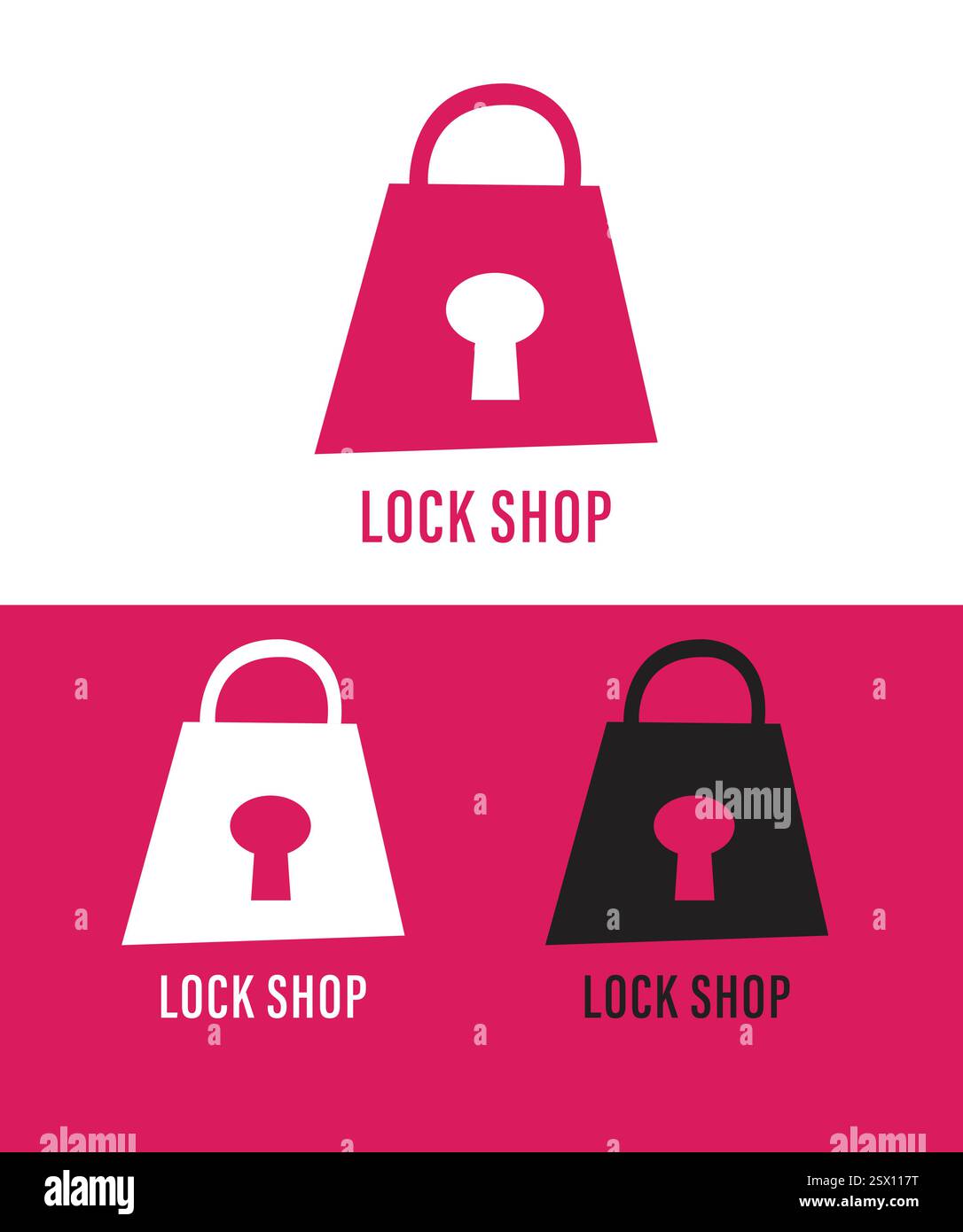 Lock shop logo, Online shopping logo, Bag logo design Stock Vector ...