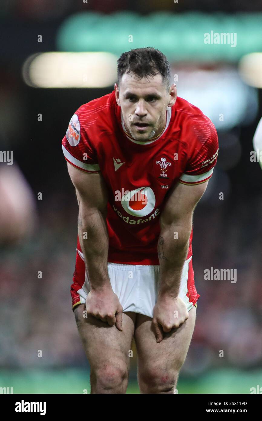 Tomos Williams of Wales during the 2025 Guinness 6 Nations match Wales vs Ireland at ...