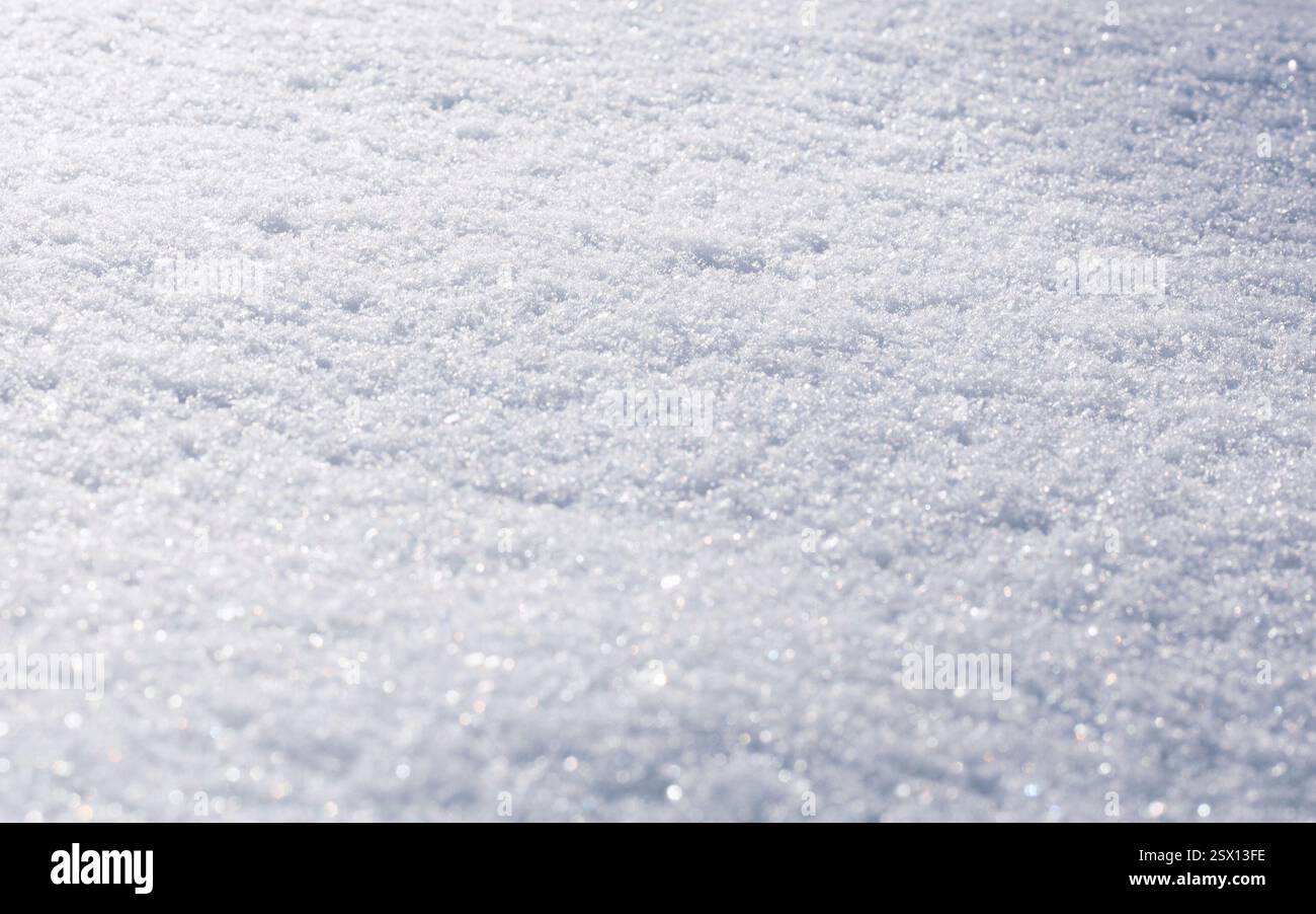 Natural snow texture. The surface of the snow crust. Snowy ground Stock ...