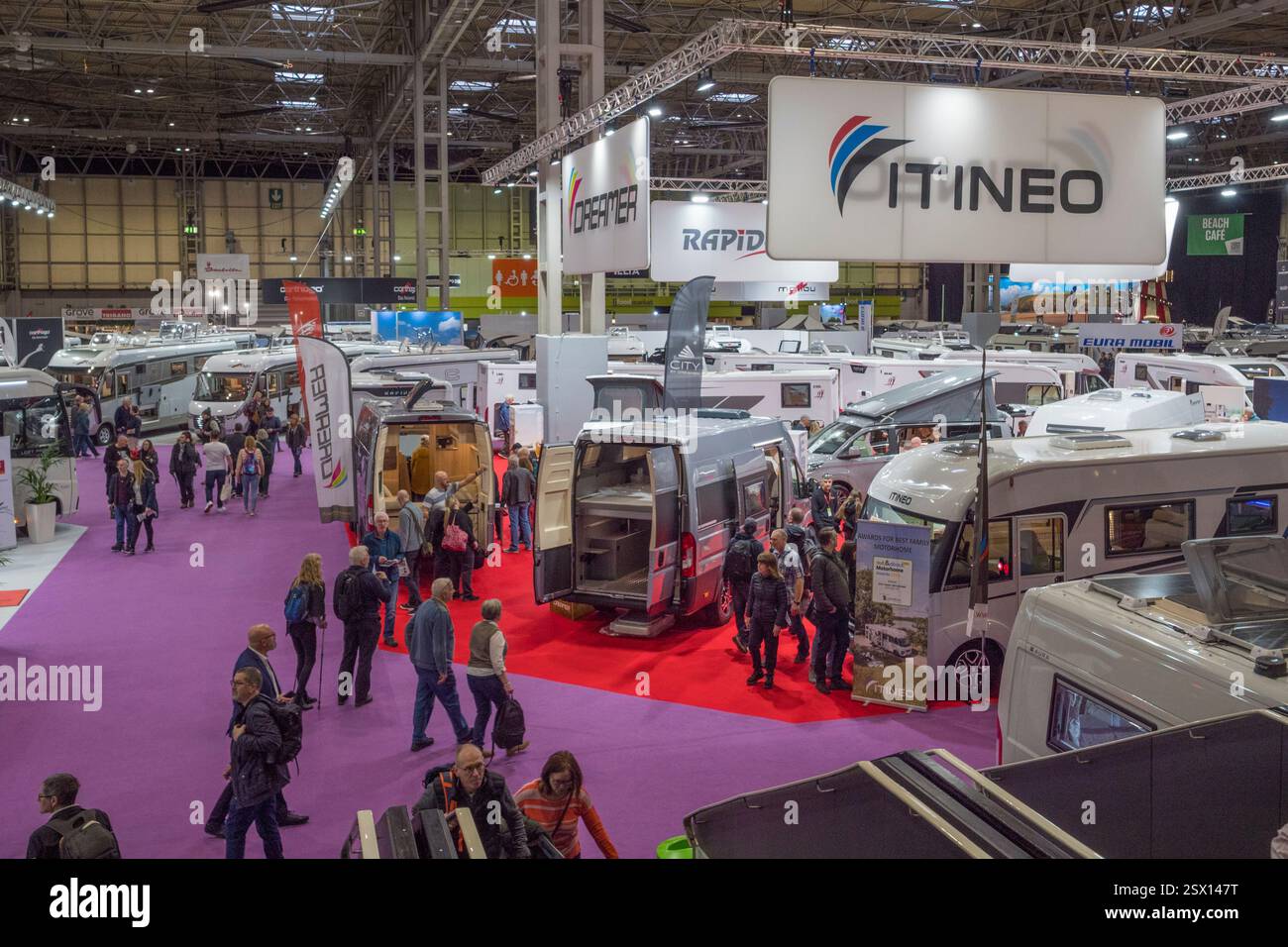 General view inside the Caravan Camping and Motorhome Show 2025 (Feb 2025) at the NEC Birmingham ...