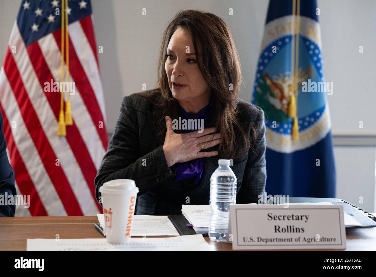 United States Secretary of Agriculture Brooke Rollins meets with ...