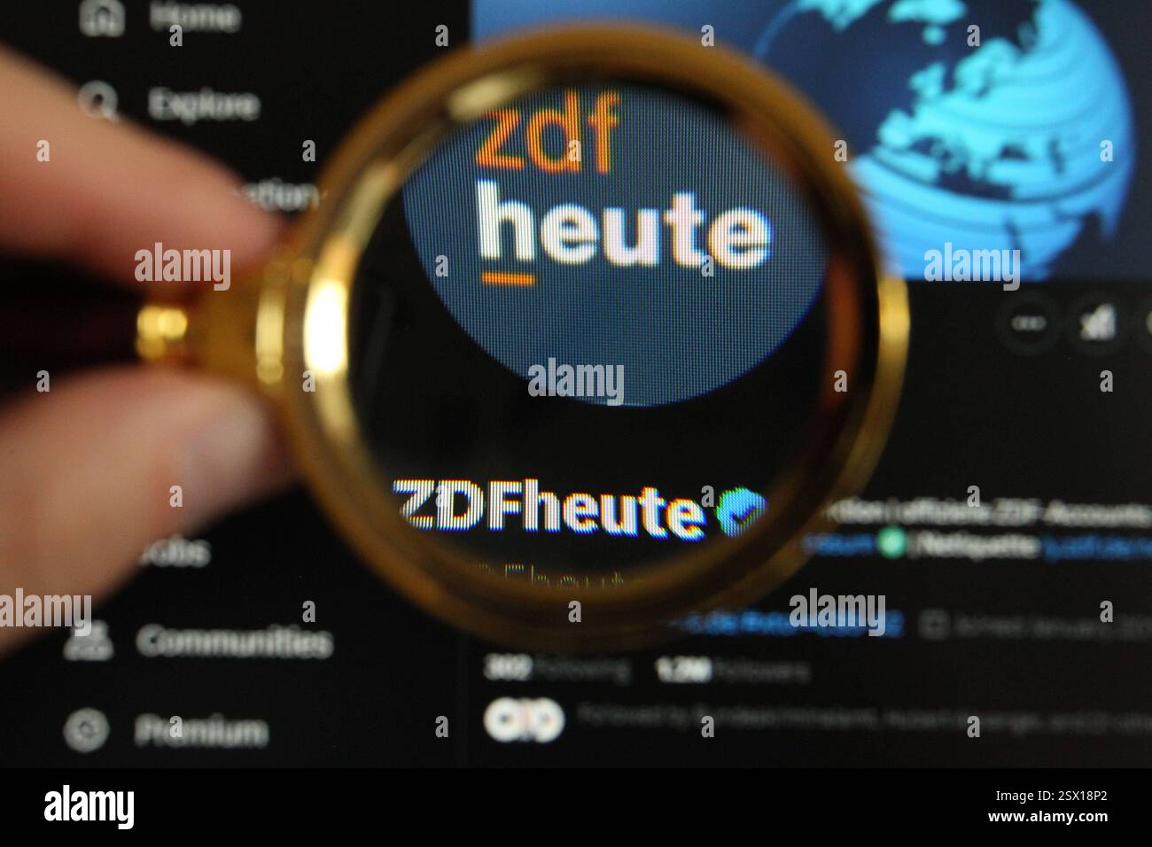 Auf einem Laptop wurde der X-Account von der Nachrichtensendung Heute ...