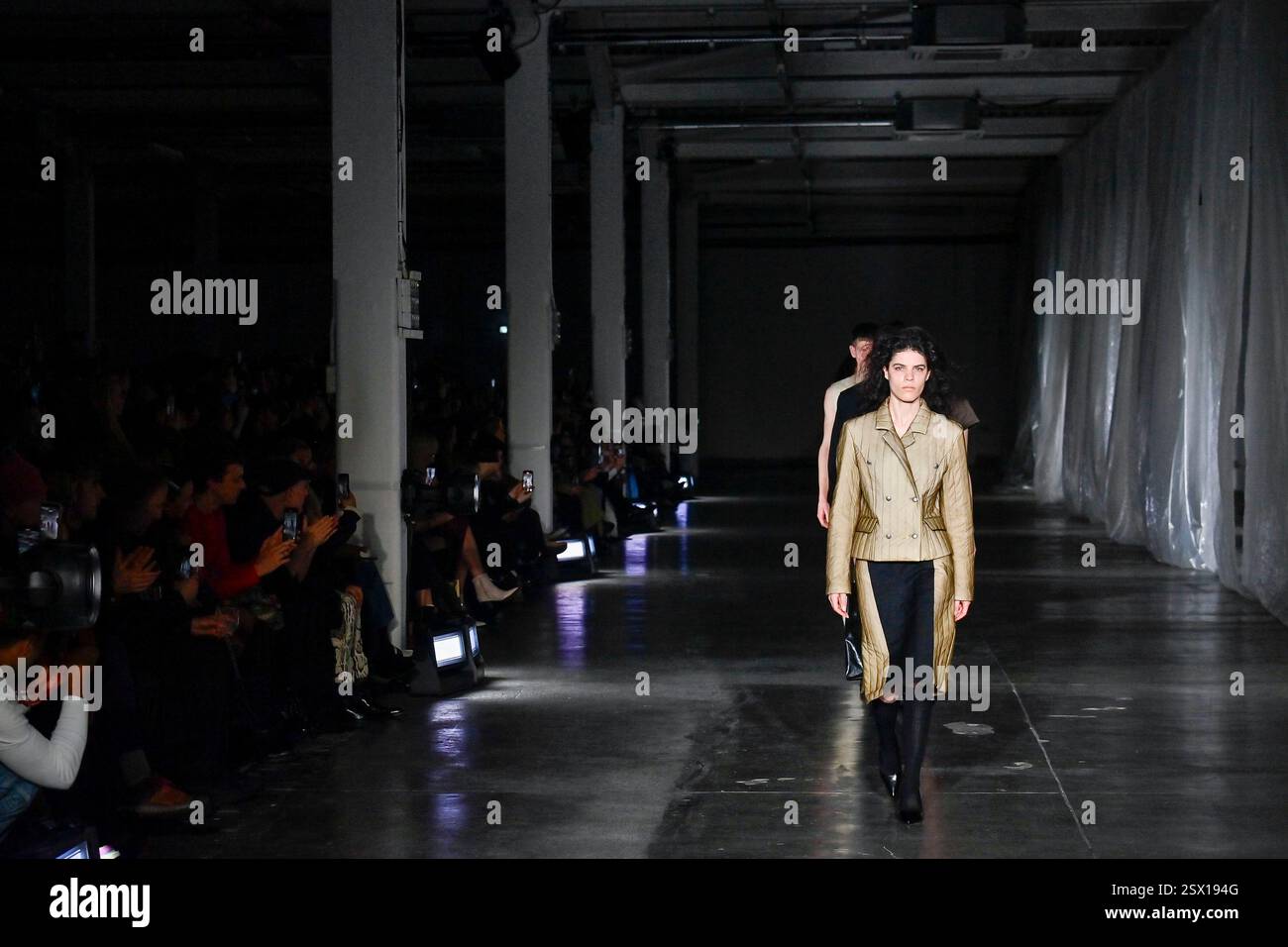 A model is seen on the runway during the Fashion East Olly Shinder ...