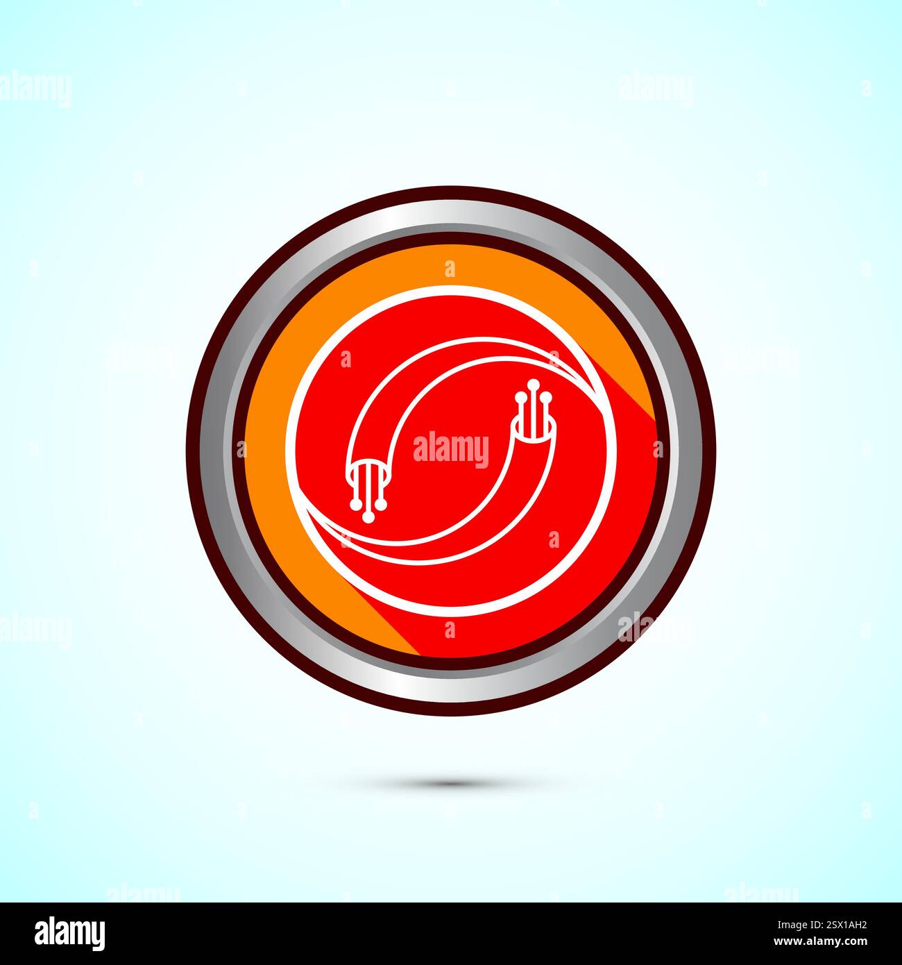 Fiber optic cable icon design illustration. Electric wire sign, digital ...