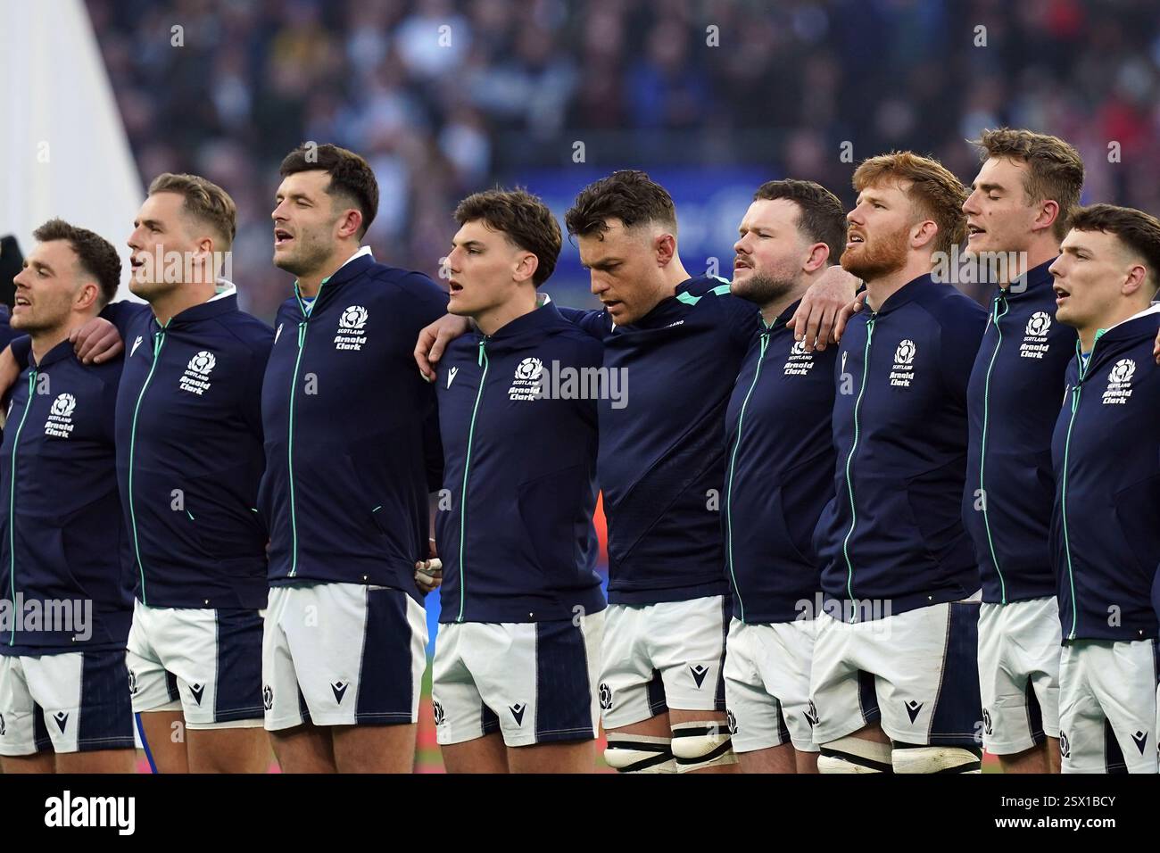 Scotland line up during the Guinness Men's Six Nations match at the ...