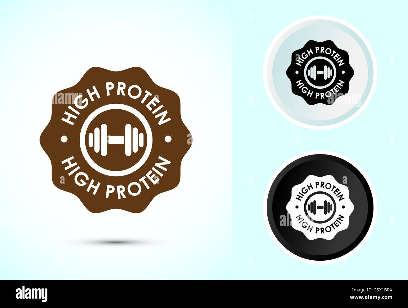 High protein icon, High protein label design for packaging, Nutrition ...