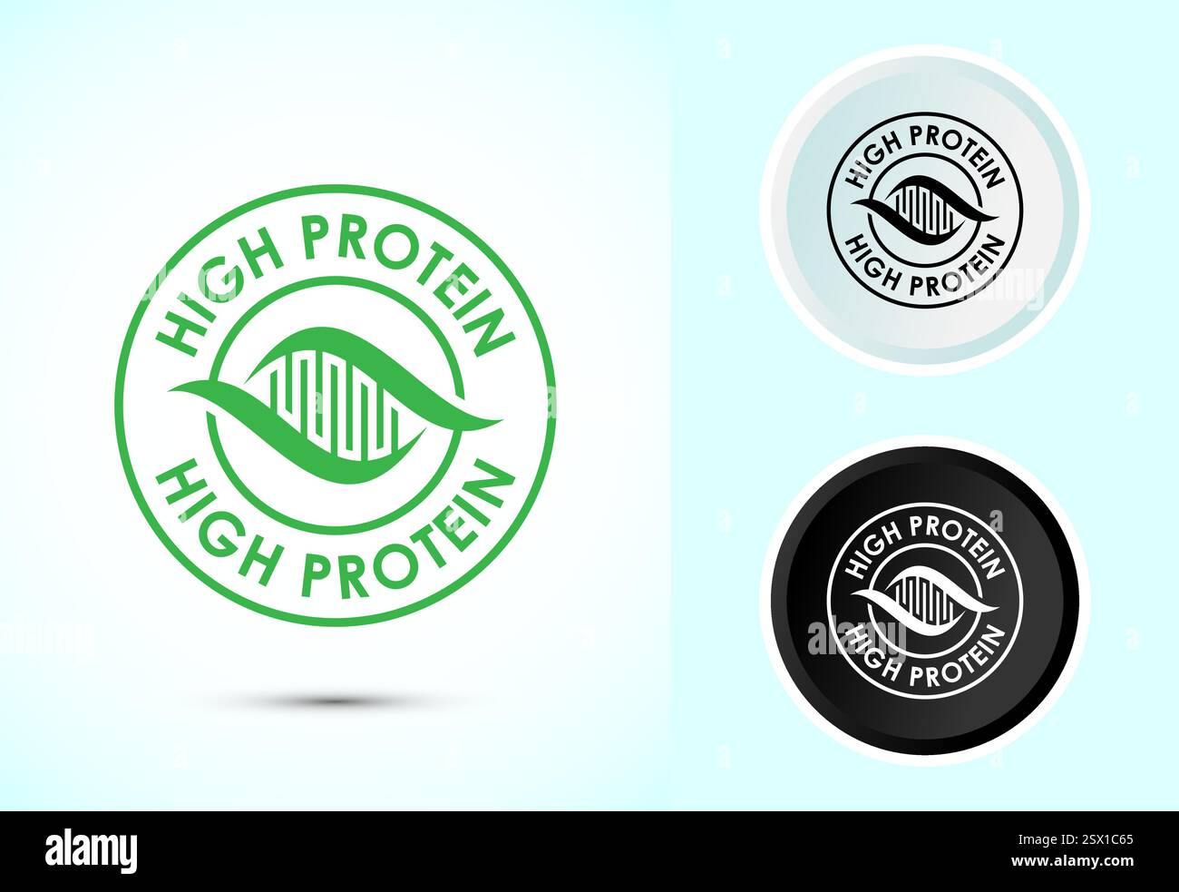 High protein icon, High protein label design for packaging, Nutrition ...
