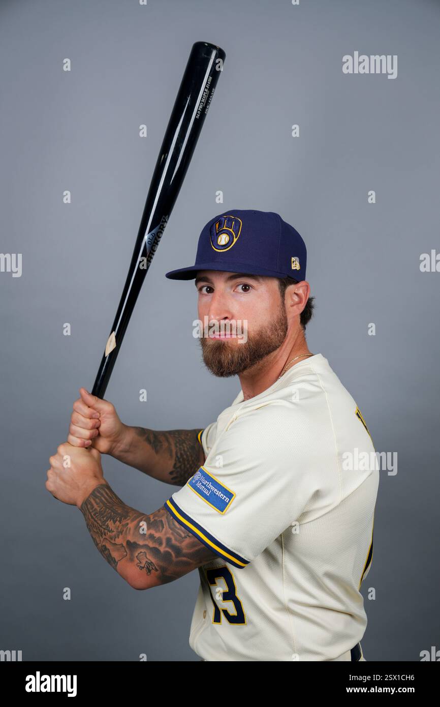 This is a 2025 photo of catcher Eric Haase of the Milwaukee Brewers ...