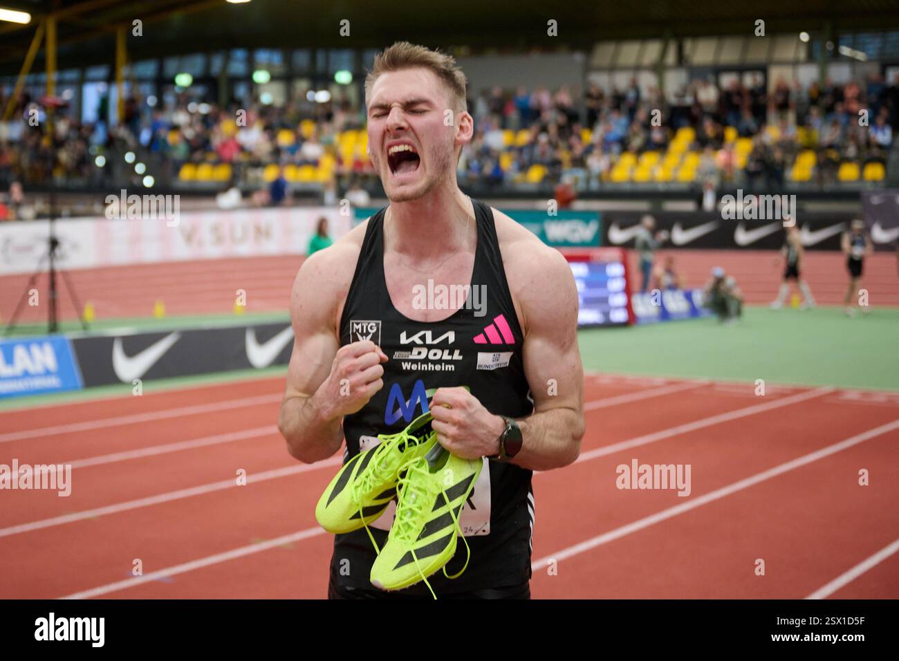 Dortmund, Germany. 22nd Feb, 2025. Athletics/Hall: German Championships ...