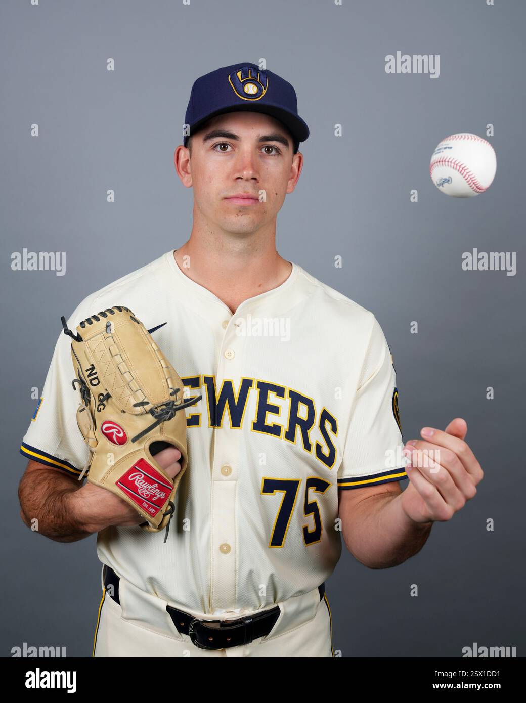 This is a 2025 photo of pitcher Robert Gasser of the Milwaukee Brewers ...