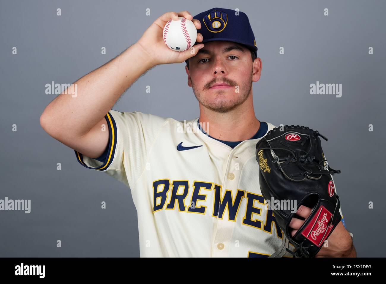 This is a 2025 photo of pitcher Logan Henderson of the Milwaukee ...
