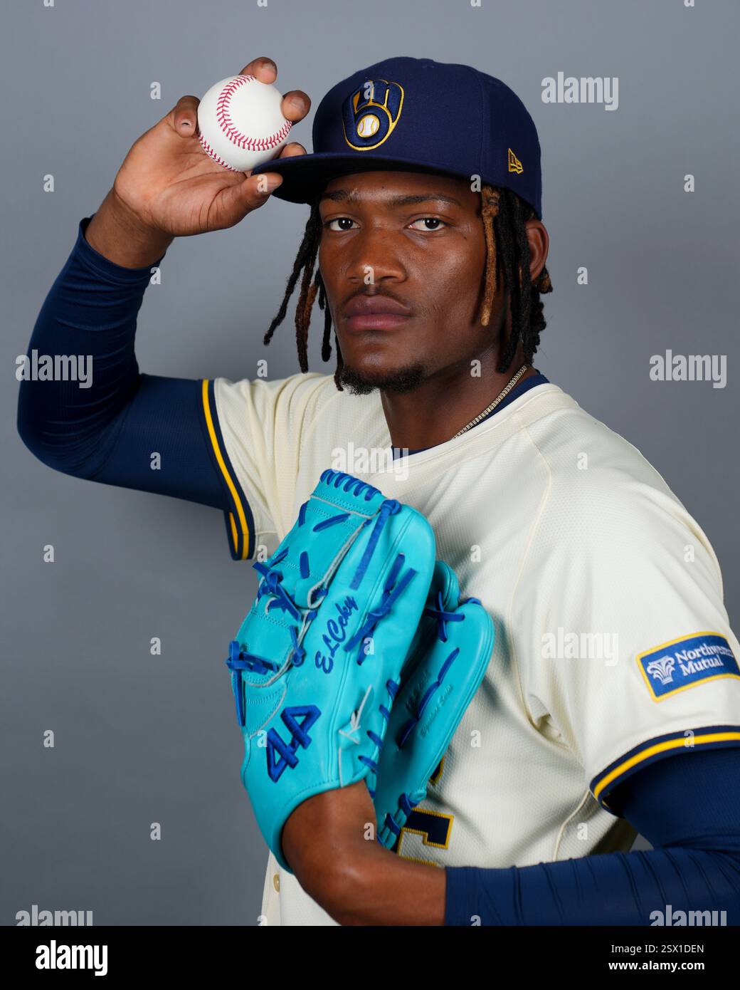 This is a 2025 photo of pitcher Abner Uribe of the Milwaukee Brewers ...